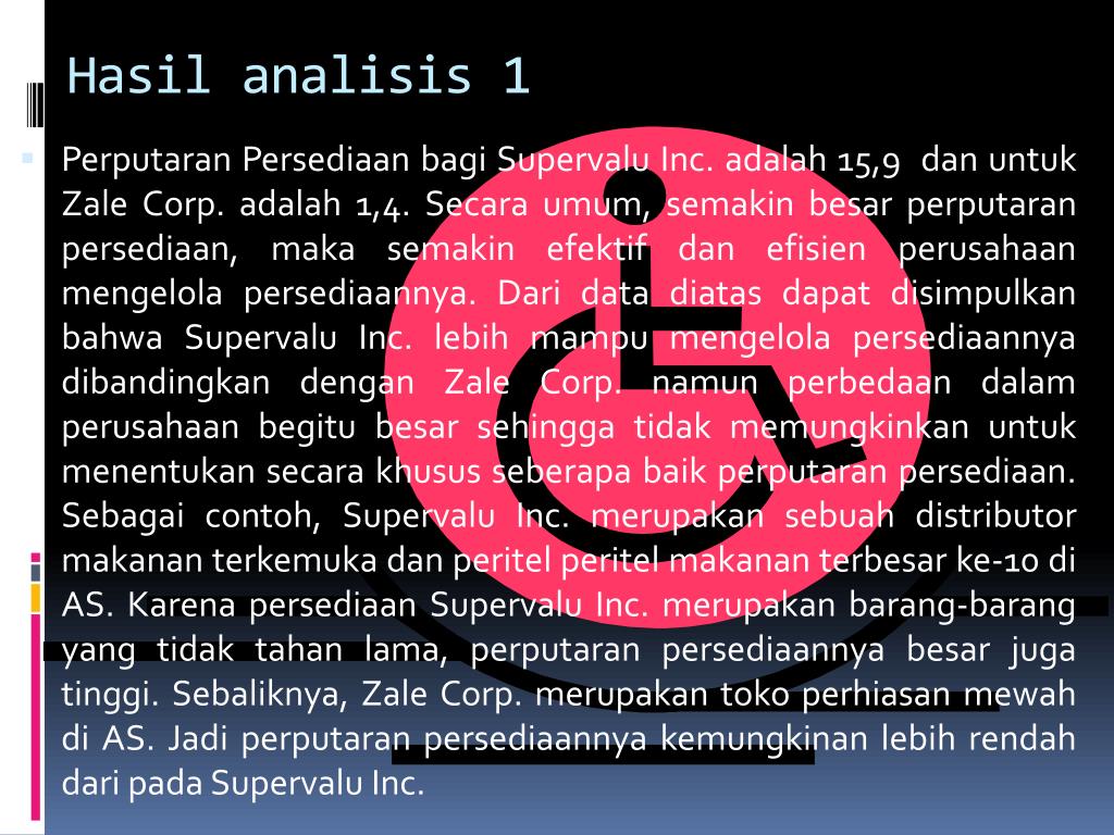 PPT - ANALISIS RASIO PERPUTARAN PERSEDIAAN DAN JUMLAH HARI PENJUALAN ...