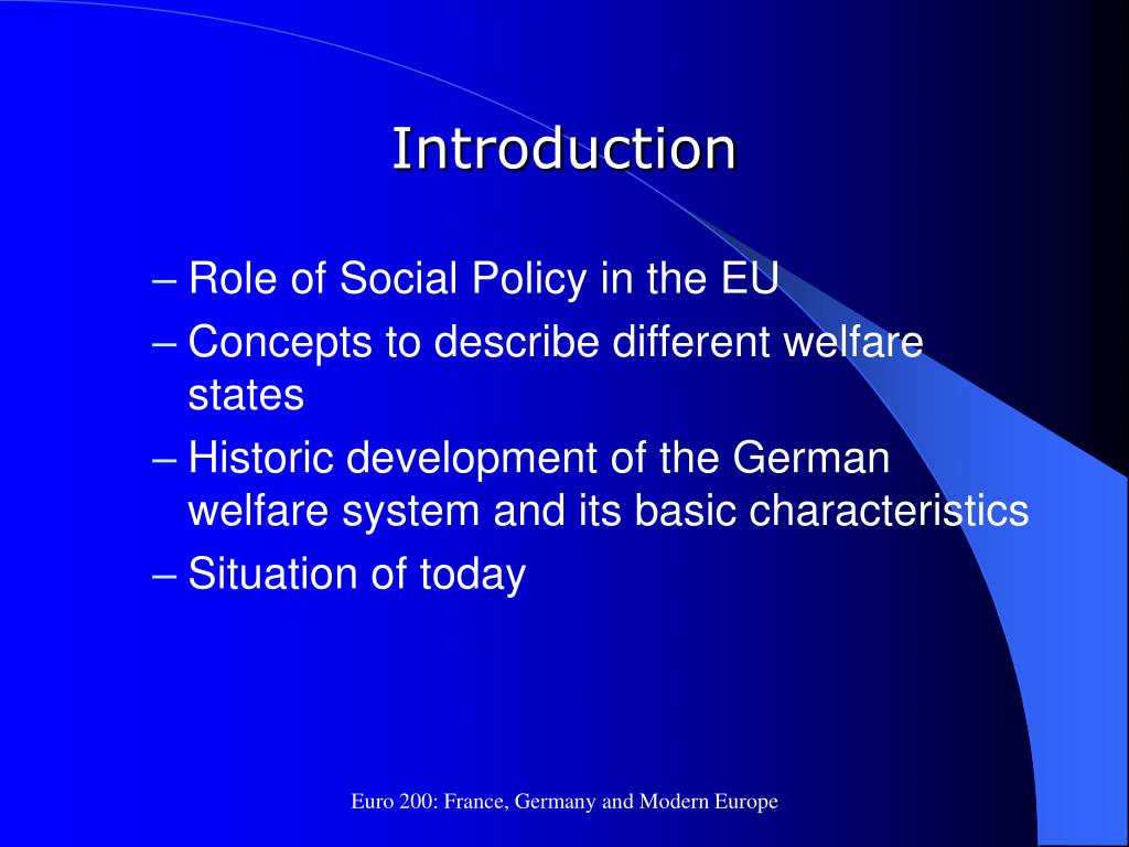 PPT - The German Social Welfare System PowerPoint Presentation, free ...