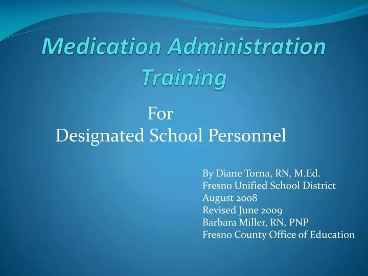 PPT - Medication Administration Training PowerPoint Presentation, free ...