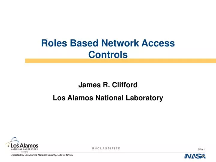 PPT - Roles Based Network Access Controls PowerPoint Presentation, free ...