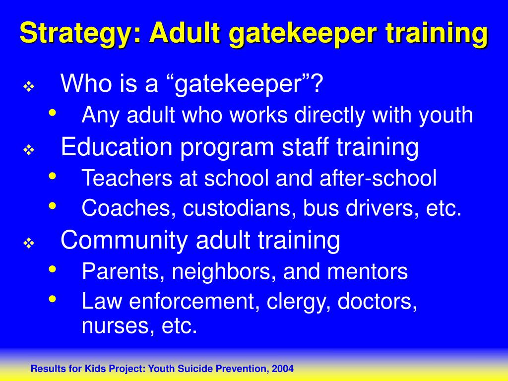 PPT - Results for Kids: Youth Suicide Prevention PowerPoint ...