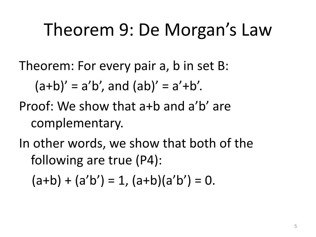 Ppt Cse 20 Lecture 9 Boolean Algebra Theorems And Proofs Powerpoint Presentation Id582023