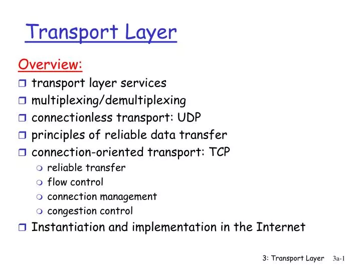 PPT - Transport Layer PowerPoint Presentation, free download - ID:582462