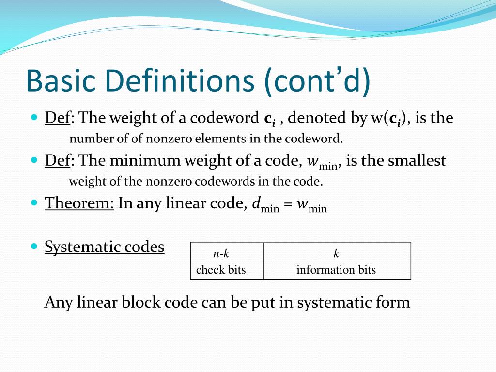 Ppt Linear Block Codes Powerpoint Presentation Free Download Id 583570