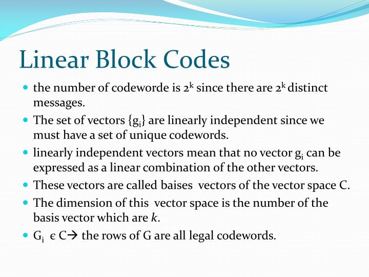 Ppt Linear Block Codes Powerpoint Presentation Id 583570