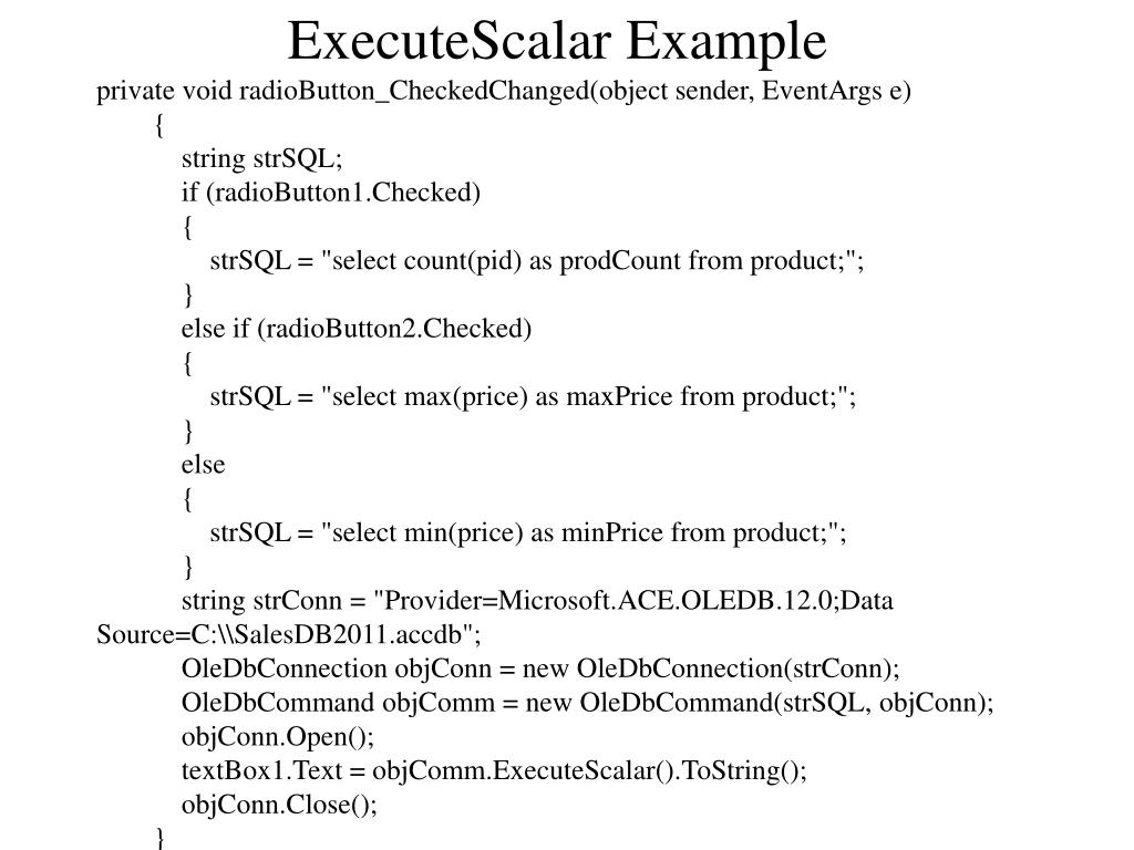 Ppt Coding Adonet Objects Connection Command Datareader Powerpoint Presentation Id583606