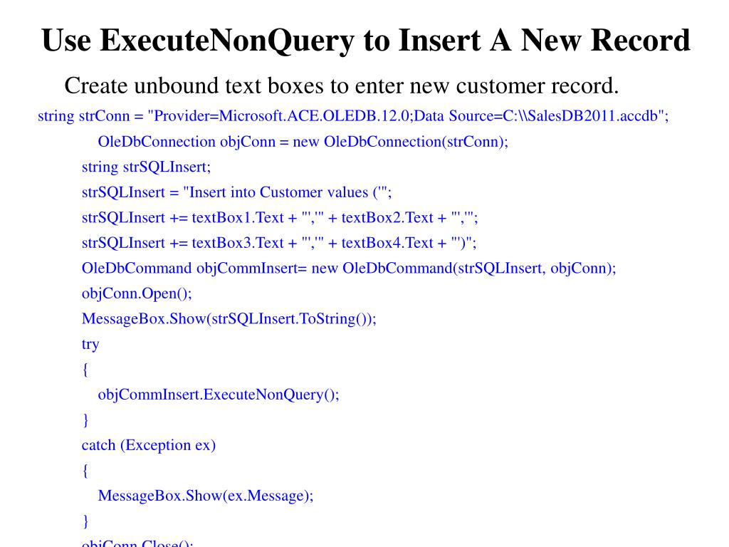 Ppt Coding Adonet Objects Connection Command Datareader Powerpoint Presentation Id583606 4832