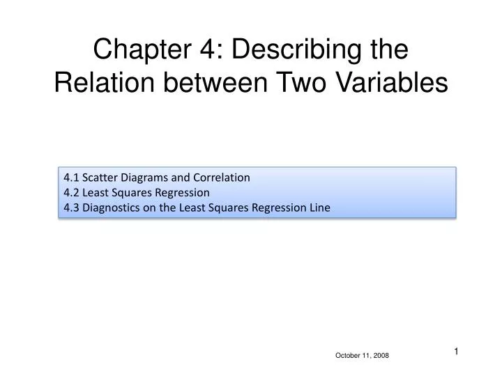 Ppt Chapter 4 Describing The Relation Between Two Variables Powerpoint Presentation Id583947