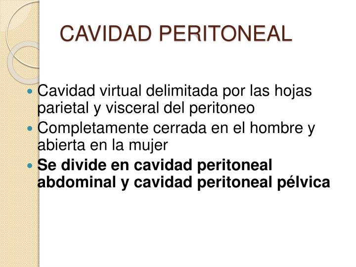 PPT - EL PERITONEO PowerPoint Presentation - ID:584013