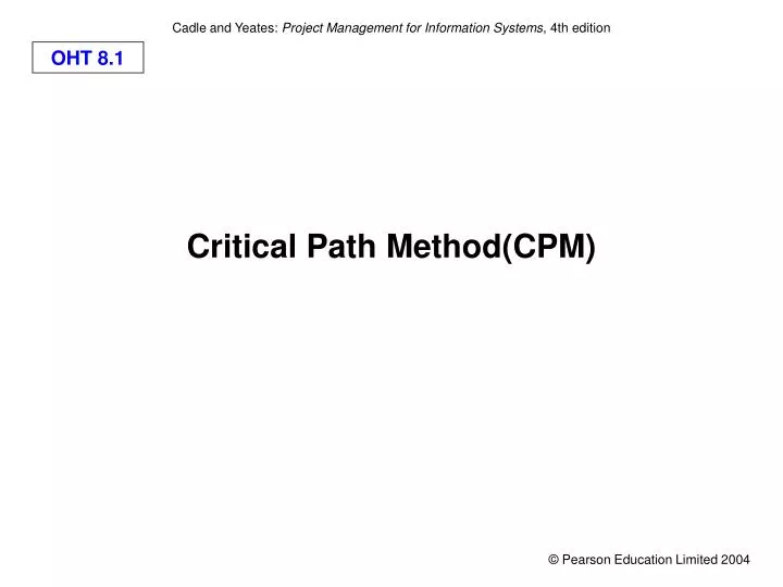 PPT - Critical Path Method(CPM) PowerPoint Presentation, free download ...