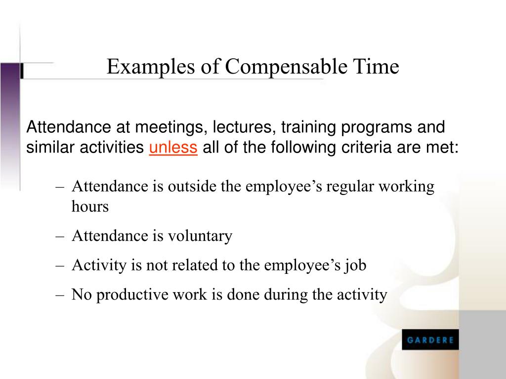 PPT - The Fair Labor Standards Act: Old Law, Brand New Regulations ...