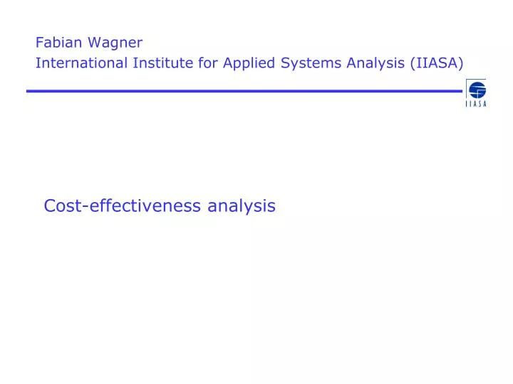 PPT - Cost-effectiveness analysis PowerPoint Presentation, free ...