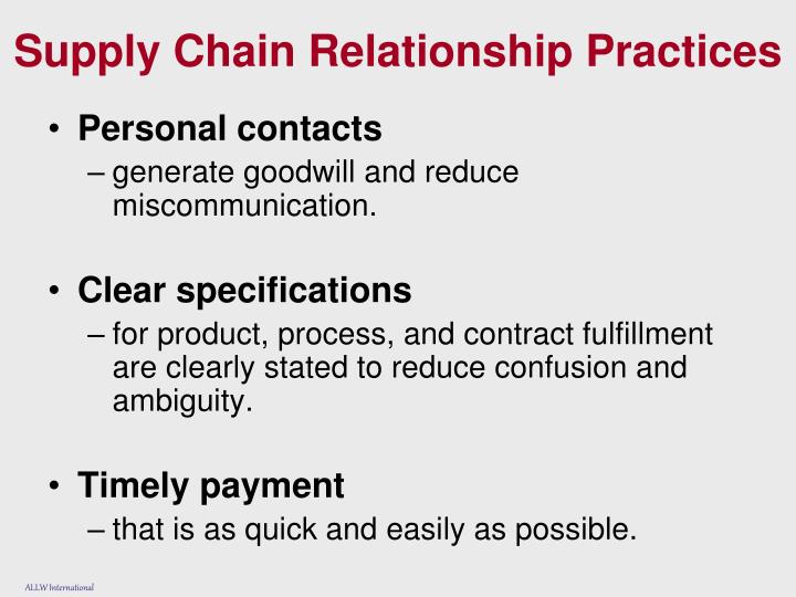 PPT - SUPPLY CHAIN MANAGEMENT SECTION 2 Supplier Relationships 1 ...