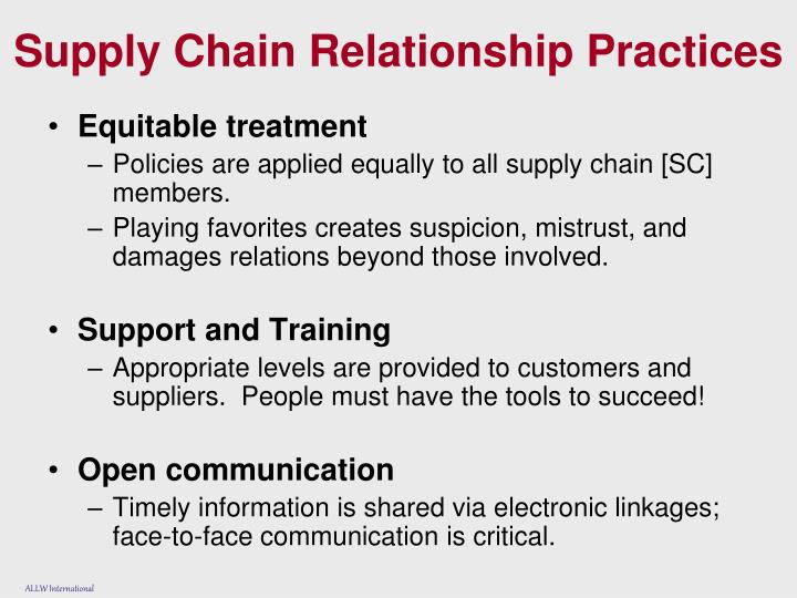 PPT - SUPPLY CHAIN MANAGEMENT SECTION 2 Supplier Relationships 1 ...