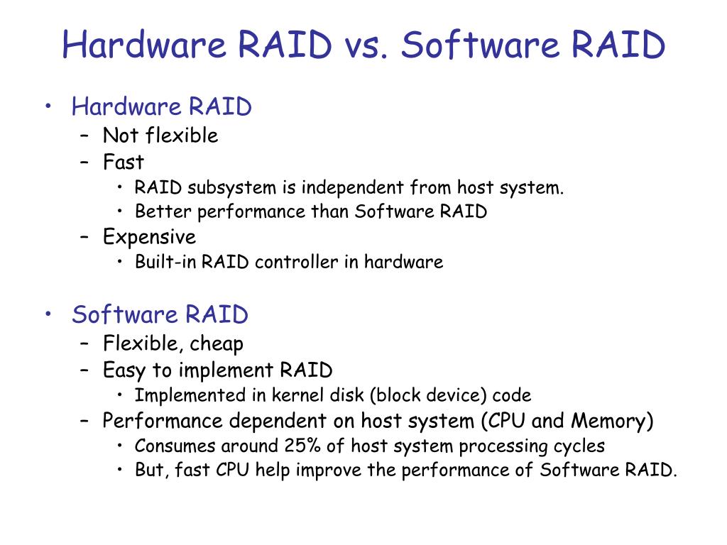 PPT - Hardware RAID versus Software RAID PowerPoint Presentation, free ... PPT - Hardware RAID versus Software RAID PowerPoint Presentation, free ...