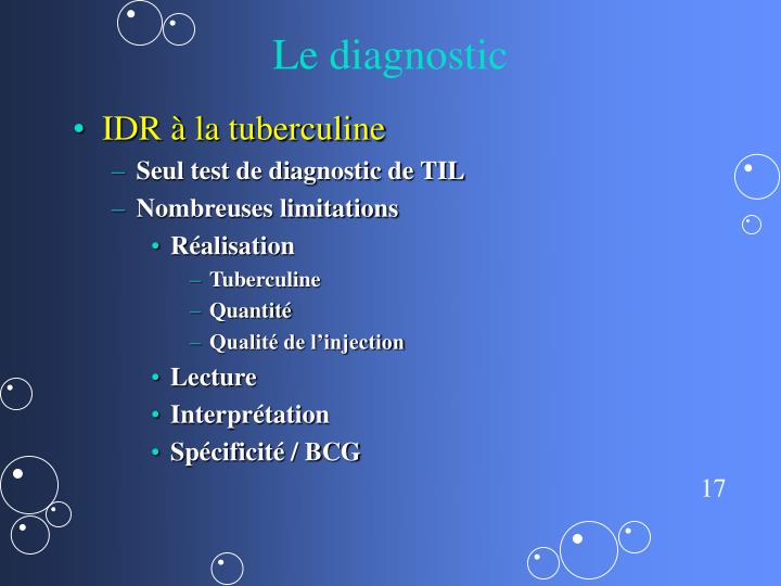 PPT - Tuberculose 2010 diagnostic prévention études autour d’un cas ...