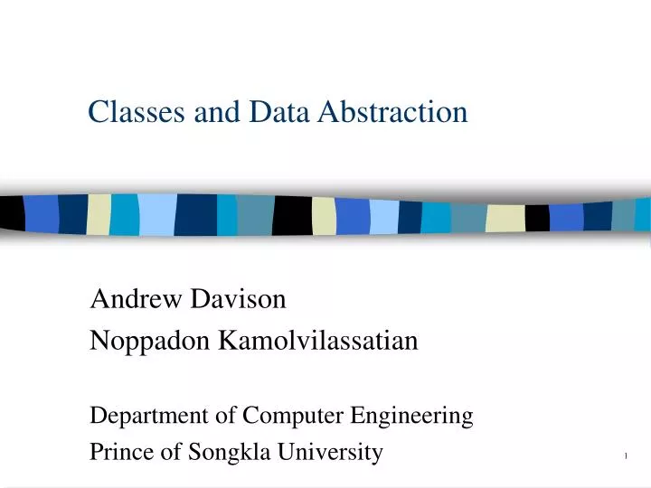 PPT - Classes and Data Abstraction PowerPoint Presentation, free ...