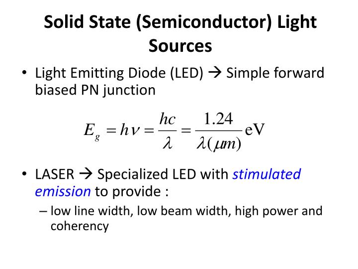 PPT - Light Sources for Optical Communications PowerPoint Presentation ...
