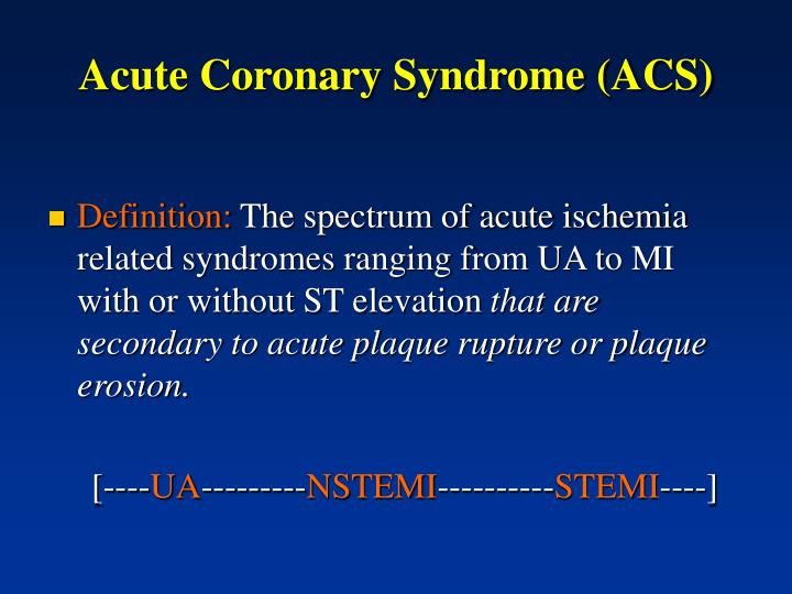 PPT - Acute Coronary Syndrome PowerPoint Presentation - ID:589639