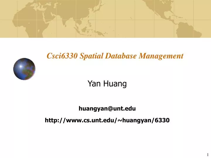 Ppt Csci6330 Spatial Database Management Powerpoint Presentation Free Download Id 589724