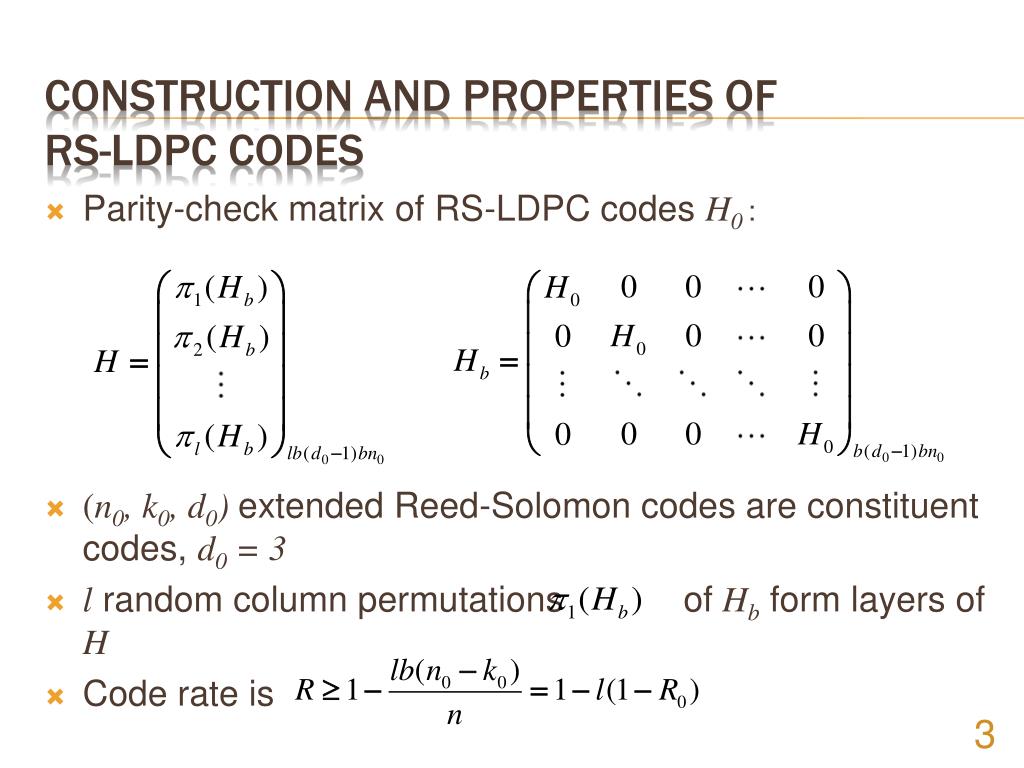 PPT - Low-Complexity error correction in LDPC Codes with Constituent RS ... PPT - Low-Complexity error correction in LDPC Codes with Constituent RS ...