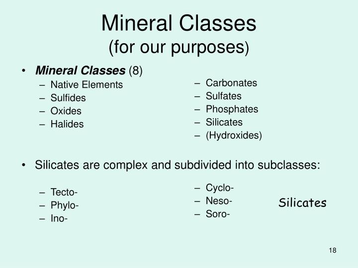 PPT - Mineral/Crystal Chemistry and Classification of Minerals ...