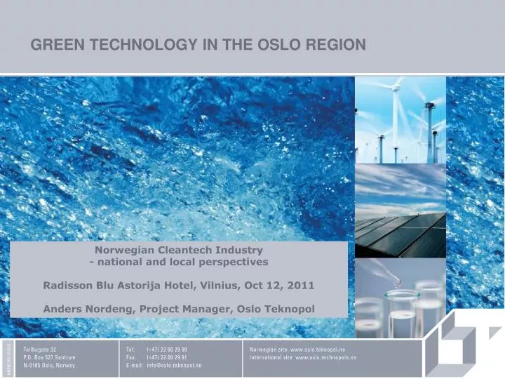 PPT - GREEN TECHNOLOGY IN THE OSLO REGION PowerPoint Presentation, free ...