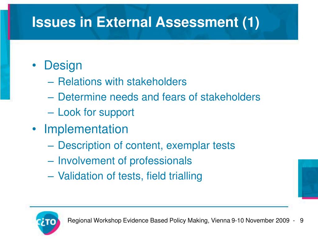 PPT - Gathering Evidence in External Student Assessment José Noijons ...
