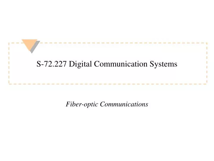PPT - S-72.227 Digital Communication Systems PowerPoint Presentation ...