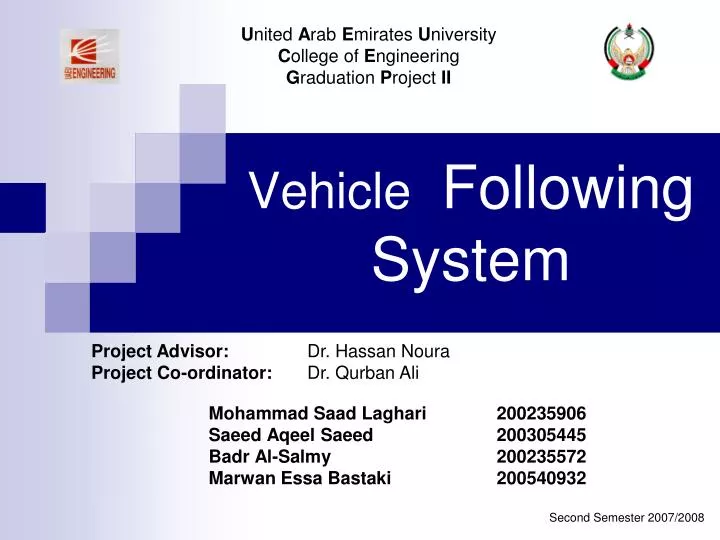 PPT - Vehicle Following System PowerPoint Presentation, free download ...