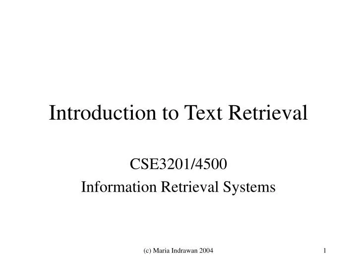 PPT - Introduction to Text Retrieval PowerPoint Presentation, free ...