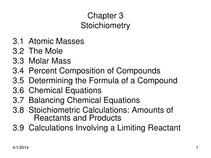PPT - Chapter 3 Stoichiometry PowerPoint Presentation, free download ...