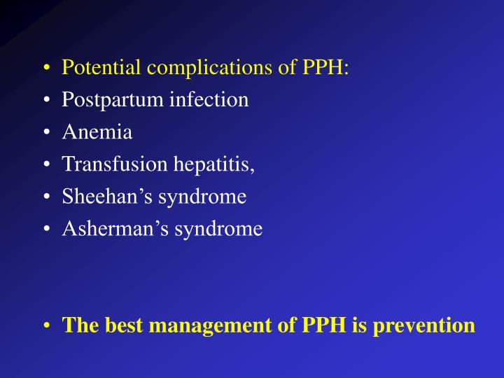 PPT - Postpartum Hemorrhage(PPH) PowerPoint Presentation - ID:596619