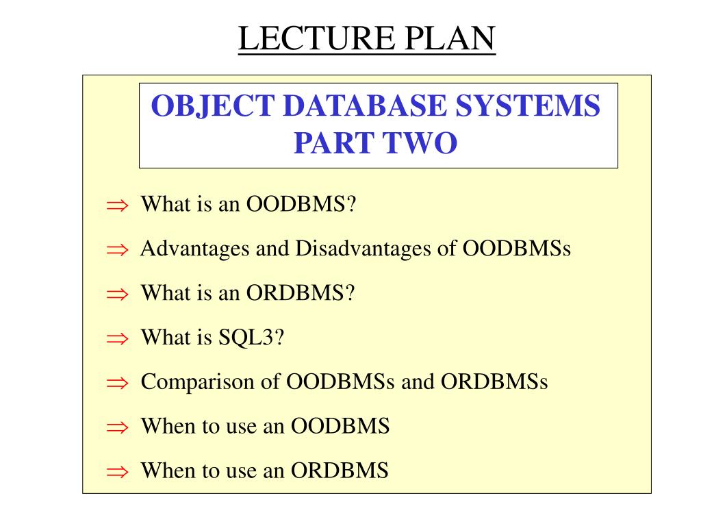 PPT - Object (and Object-Relational) Database Systems (part two) CSS263 ... PPT - Object (and Object-Relational) Database Systems (part two) CSS263 ...