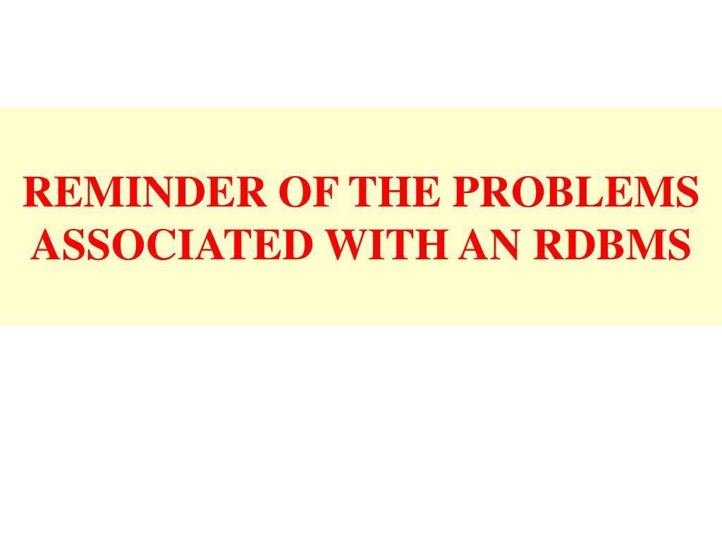 Ppt Object And Object Relational Database Systems Part Two Css263 Lecture 18 Powerpoint