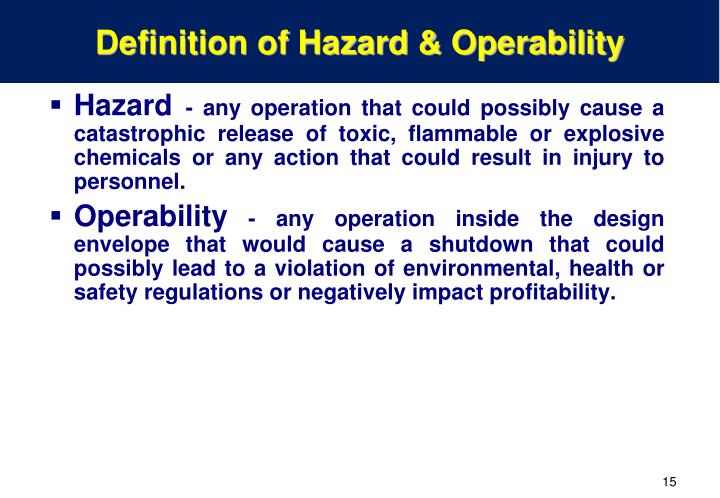 PPT - Hazard and Operability Study ( HAZOP) PowerPoint Presentation ...