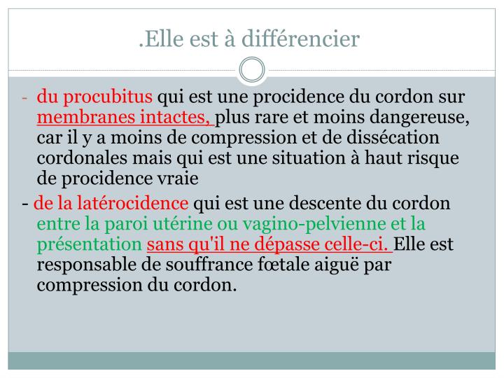 PPT - Procidence du cordon PowerPoint Presentation - ID:598264