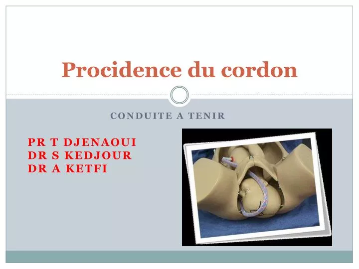 PPT - Procidence du cordon PowerPoint Presentation - ID:598264