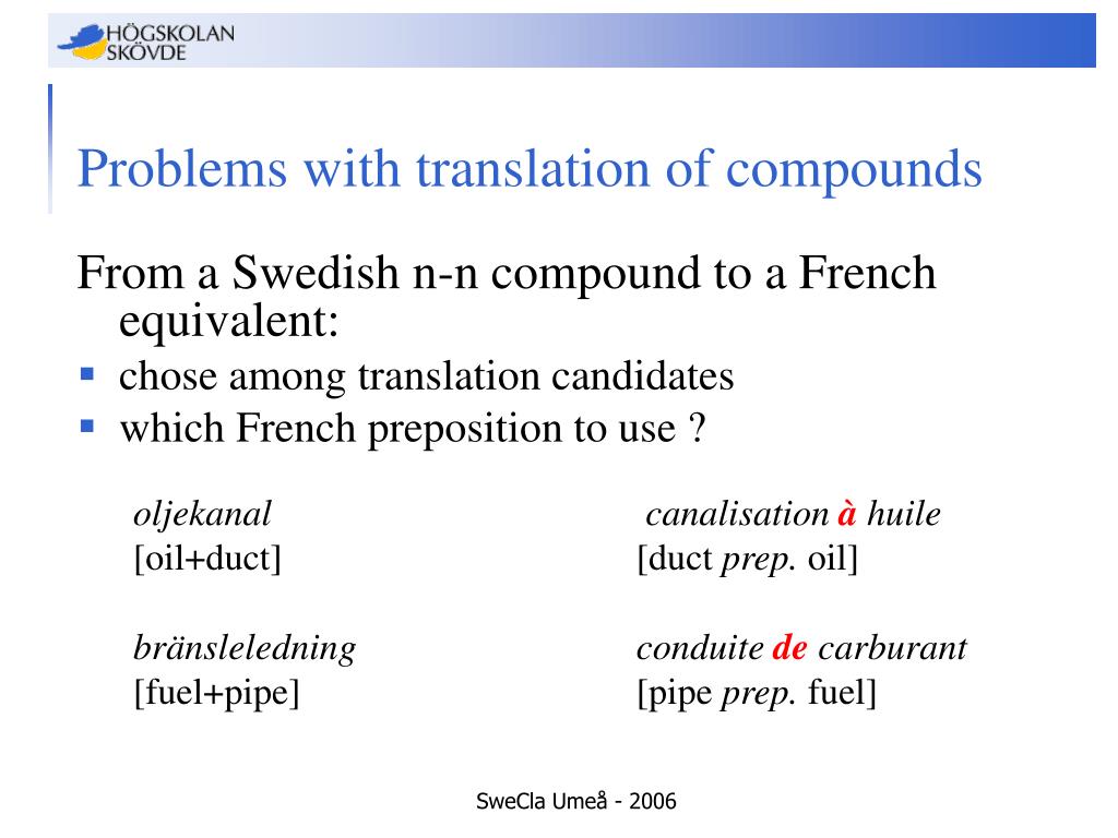 PPT - The Role of Prepositions in French Binominal Compounds PowerPoint ...