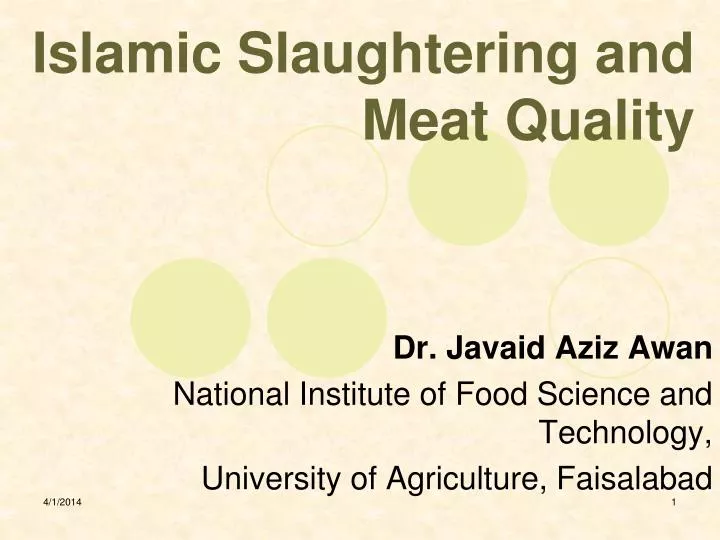 PPT - Islamic Slaughtering and Meat Quality PowerPoint Presentation ...
