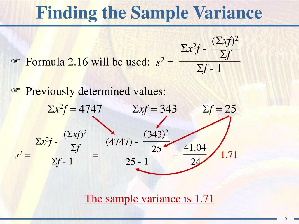 PPT Frequency Distribution Mean Variance Standard Deviation PPT Frequency Distribution Mean Variance Standard Deviation