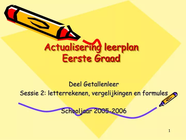 PPT - Actualisering leerplan Eerste Graad PowerPoint Presentation, free ...