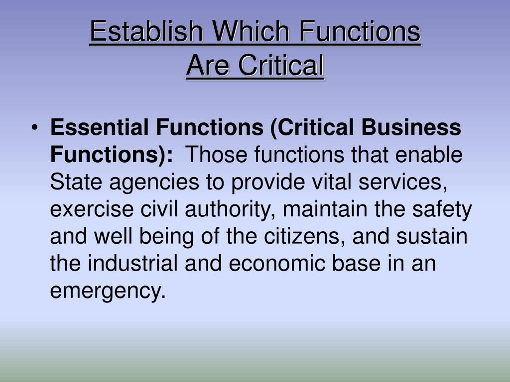 PPT Critical Business Functions PowerPoint Presentation Free PPT Critical Business Functions PowerPoint Presentation Free