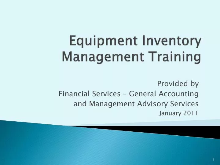 PPT - Equipment Inventory Management Training PowerPoint Presentation ...