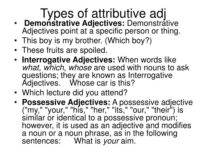 PPT - Adjectives in English Definition of adjective? PowerPoint ...