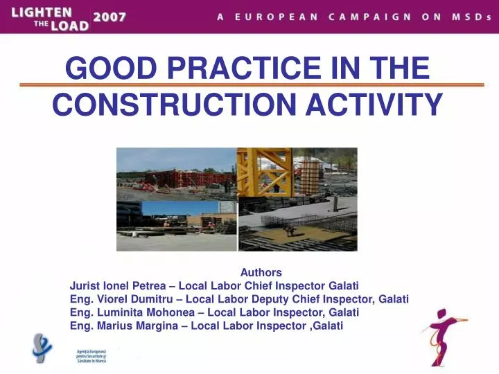 PPT - GOOD PRACTICE IN THE CONSTRUCTION ACTIVITY PowerPoint ...