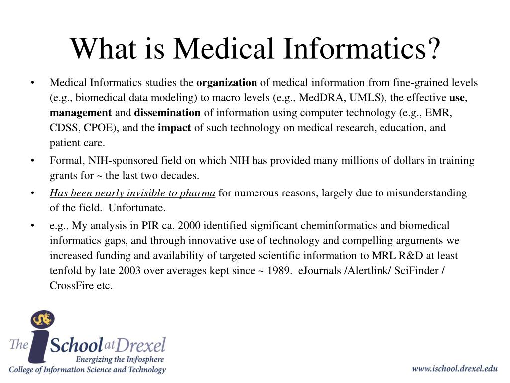 PPT - Medical Informatics Perspectives on Leveraging the Electronic ...