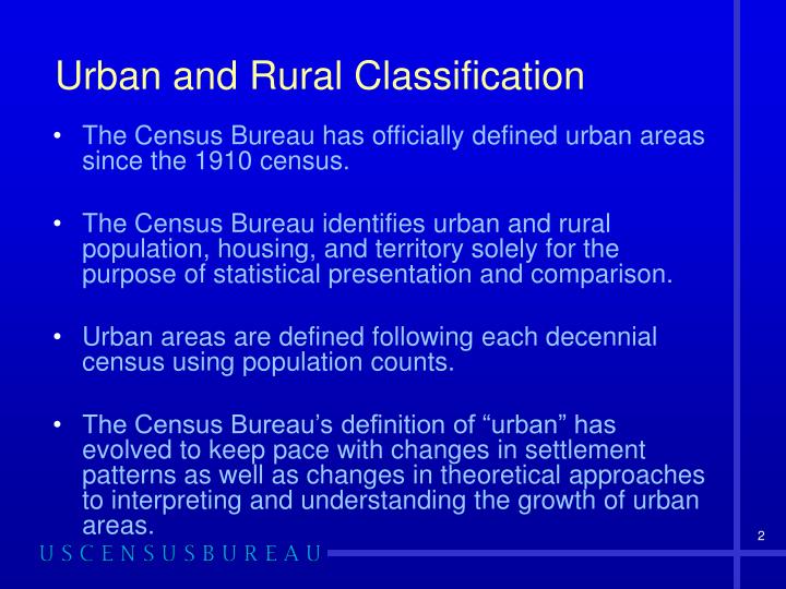 PPT - A Century of Classification: The Census Bureau’s Urban and Rural ...