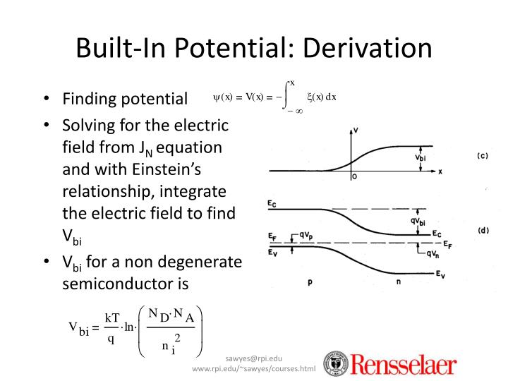 PPT - ECSE-6230 Semiconductor Devices and Models I Lecture 8 PowerPoint ...