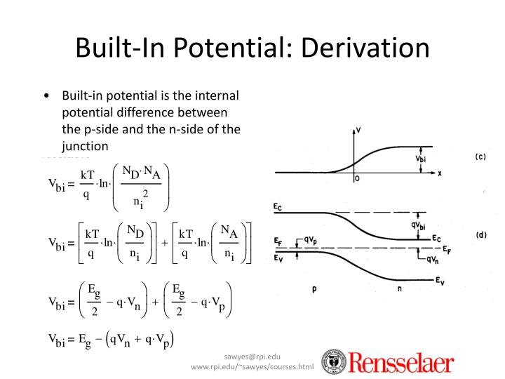 PPT - ECSE-6230 Semiconductor Devices and Models I Lecture 8 PowerPoint ...